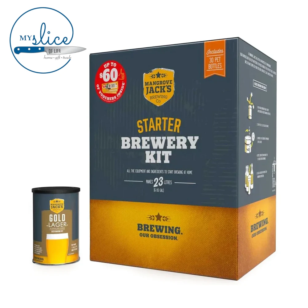 Mangrove Jacks Starter Brewery Kit & 30 PET Brewing Bottles - My Slice ...